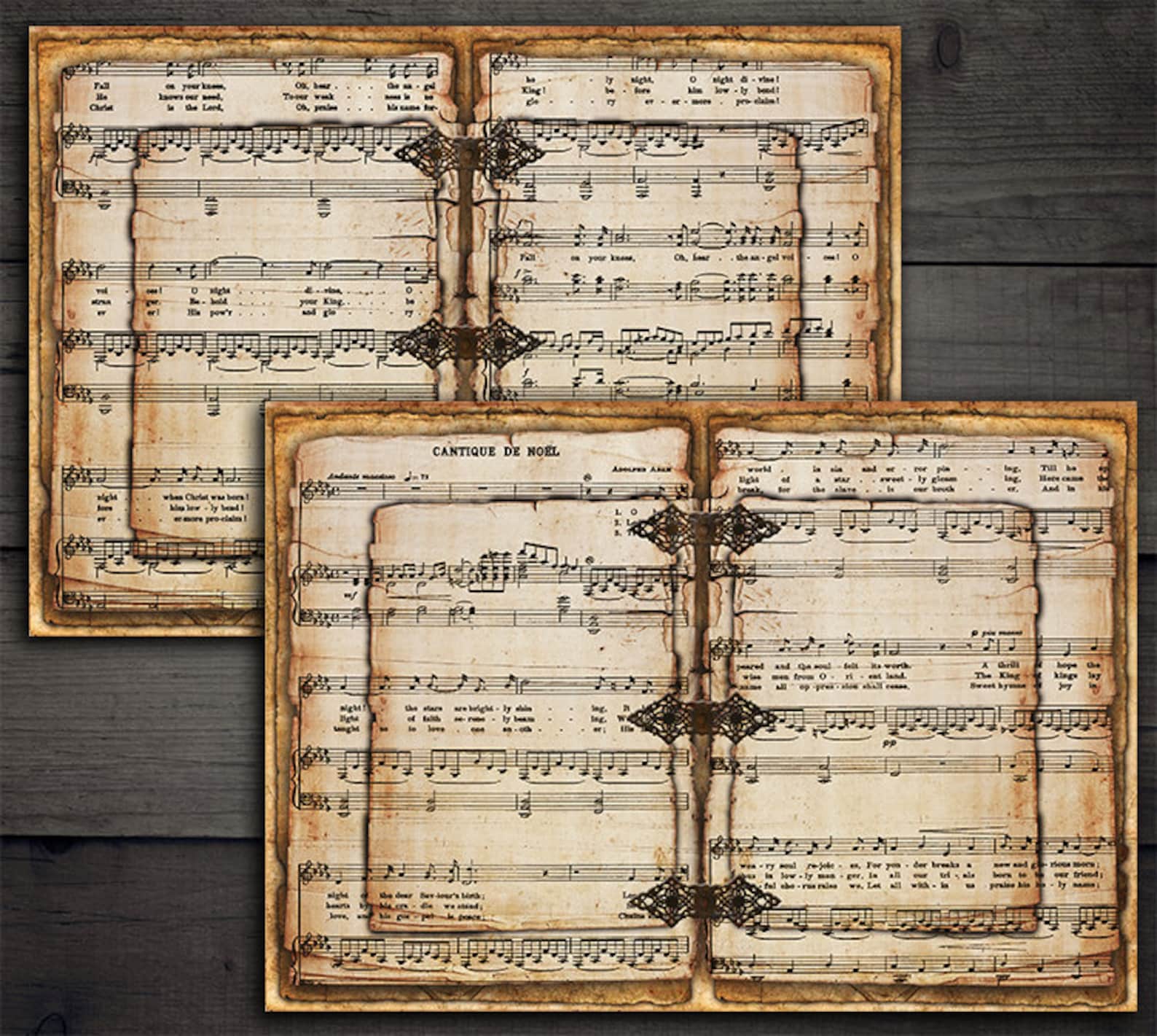 DIGITAL Christmas Vintage Music Sheets Junk Journal - Etsy