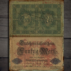 DIGITAL Printable Antique Banknotes - Old Paper Money Junk Journal ...