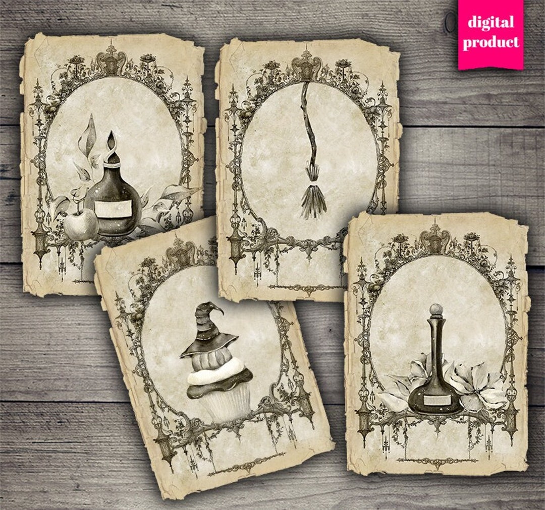 DIGITAL Grunge Halloween Paper - Vintage Halloween Paper Download ...