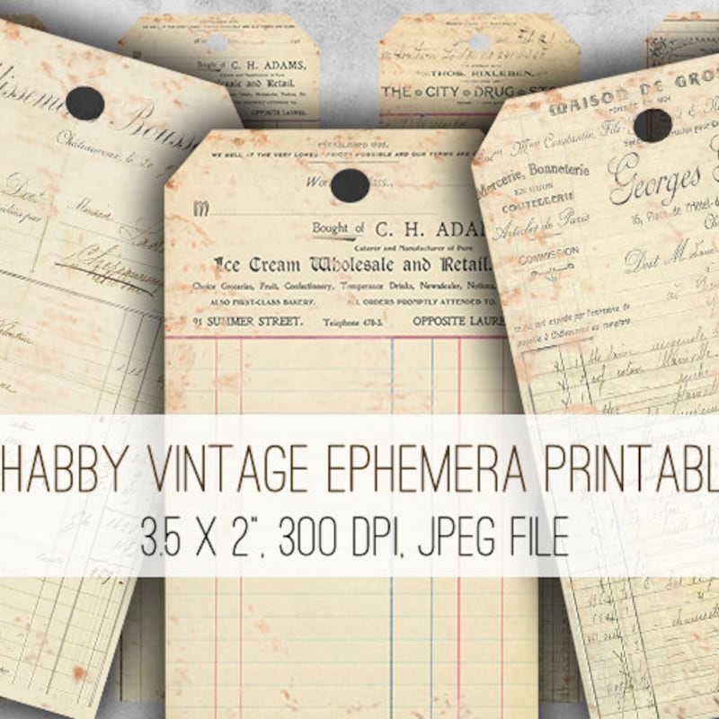 Vintage Style Tags - Etsy