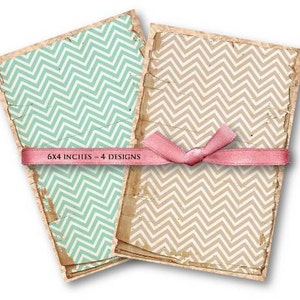 DIGITAL Shabby Chevron Backgrounds - Digital Collage Sheet Download ...