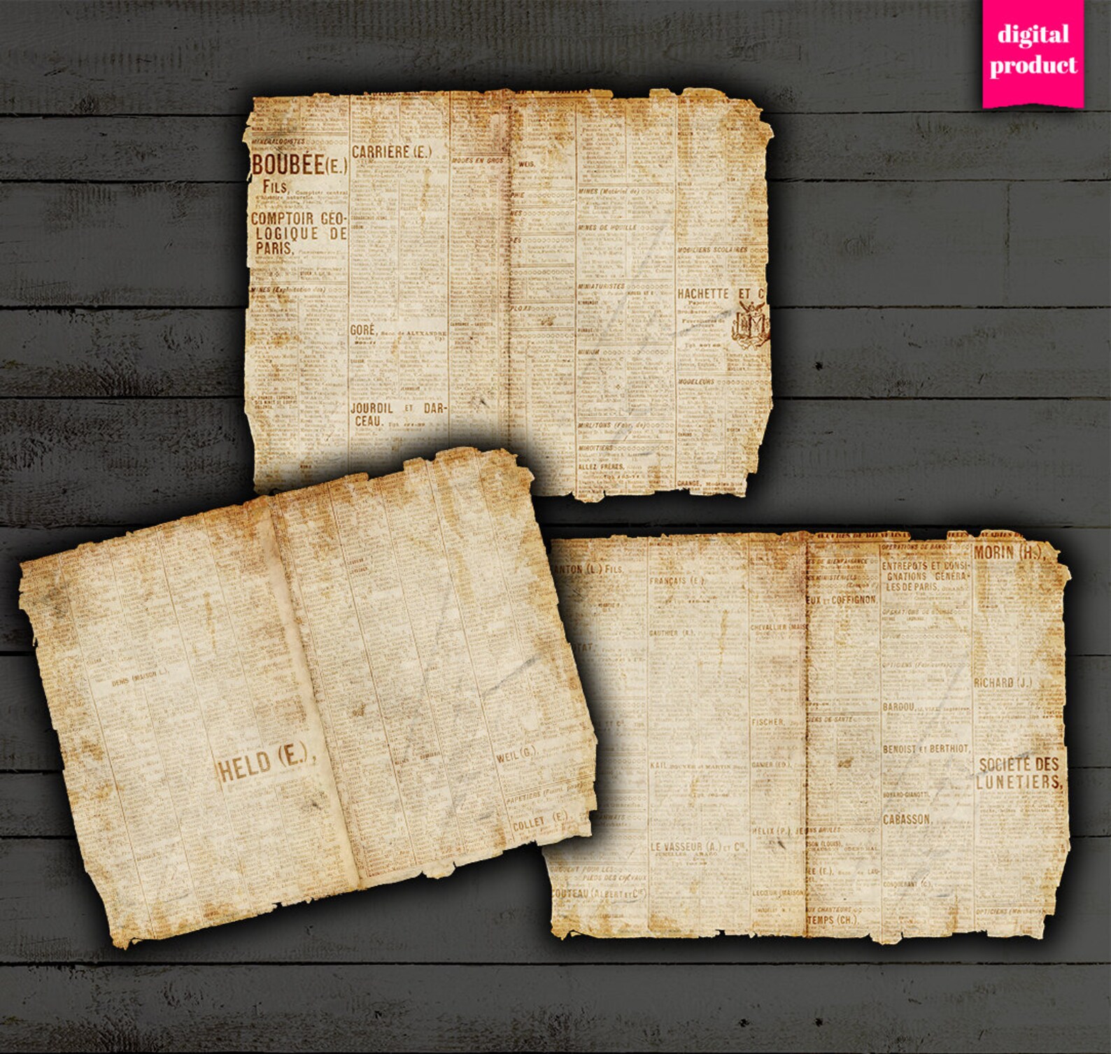 DIGITAL Grunge Rusty Ephemera Printable Grunge Ephemera - Etsy