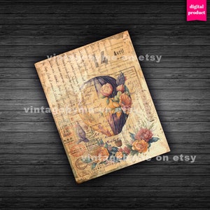 DIGITAL Vintage Travel Ephemera - Digital Hot Air Balloon Paper ...
