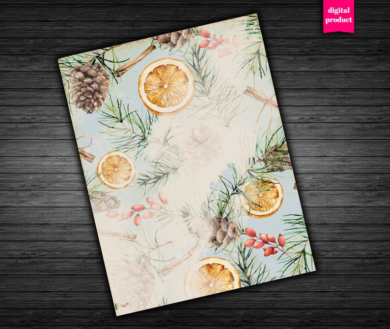 DIGITAL Christmas Papers Grunge Christmas Vintage - Etsy