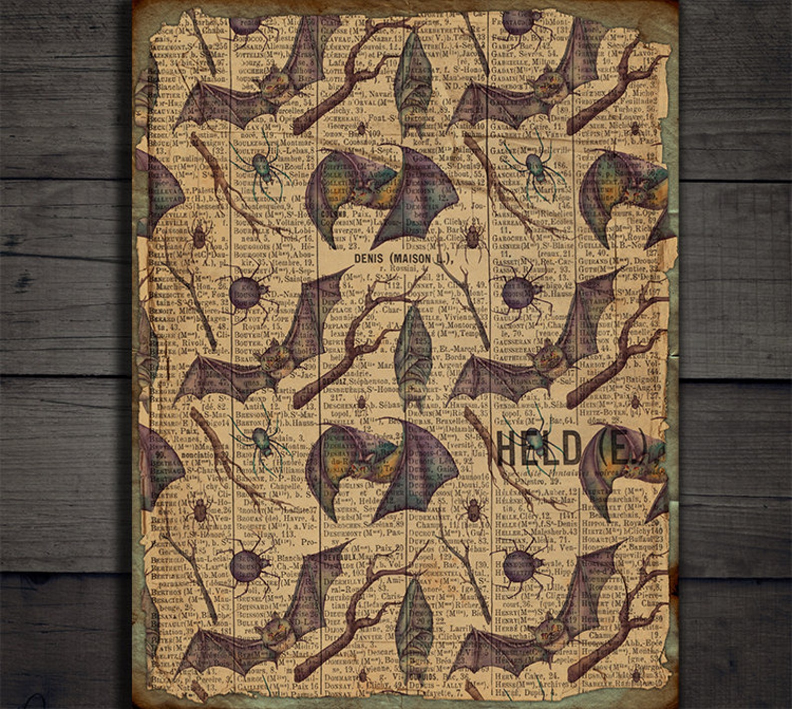 DIGITAL Vintage Halloween Junk Journal Ephemera - Digital Collage Sheet ...