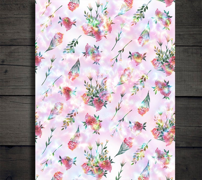 DIGITAL Magical Glowing Digital Papers Digital Collage Sheet - Etsy