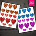 DIGITAL Valentine's Glitter Hearts Printable Valentine's Hearts Collage ...