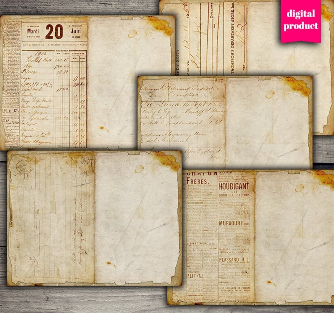 DIGITAL Grunge Rusty Ephemera - Printable Grunge Ephemera - Grunge ...