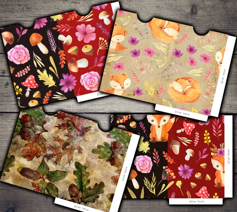 DIGITAL Printable Vintage Fall Envelopes Digital Collage - Etsy