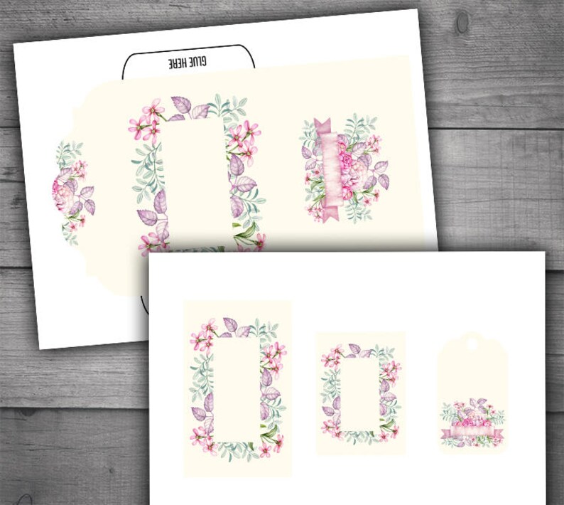 DIGITAL Floral Envelopes, Tags & Cards Digital Printables Pack - Etsy