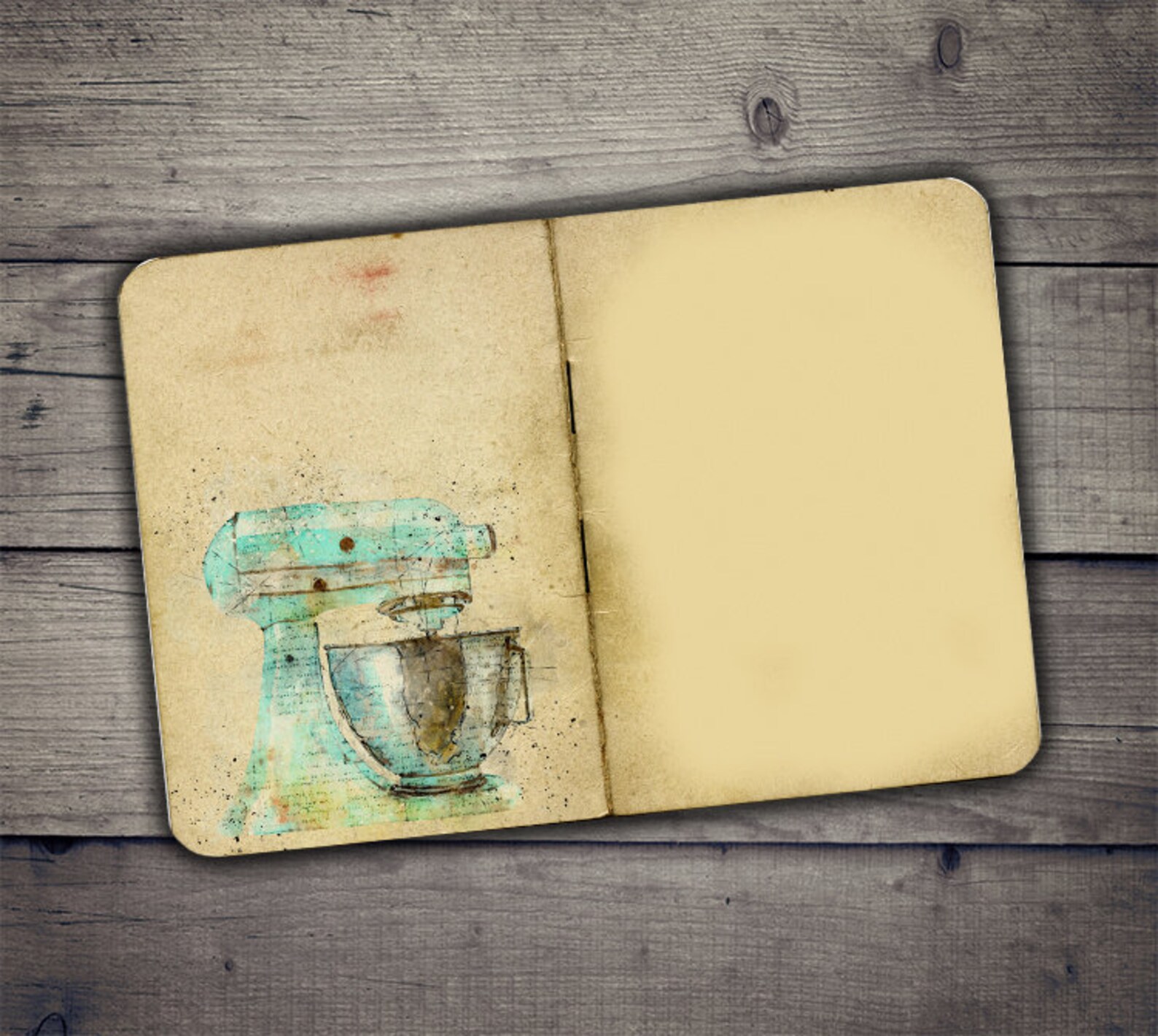 DIGITAL Vintage Mixer Recipe Book Printable Digital Papers - Etsy