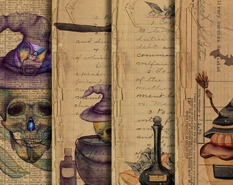 DIGITAL Vintage Halloween Junk Journal Ephemera Digital | Etsy