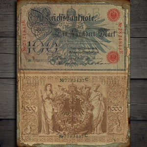 DIGITAL Printable Antique Banknotes - Old Paper Money Junk Journal ...