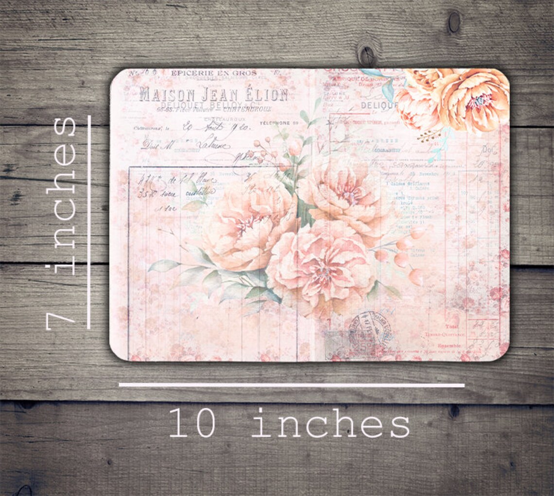DIGITAL Shabby Chic Floral Junk Journal Cover Pages Printable - Etsy