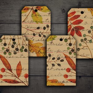 DIGITAL Vintage Fall Tags - Digital Collage Sheet Download - VBM1965 - Etsy