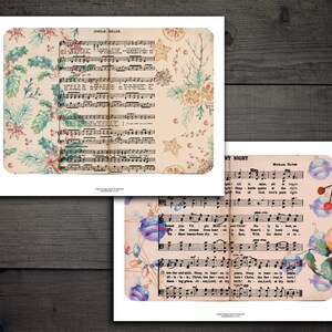 DIGITAL Christmas Music Sheets Printable Graphics - Christmas Digital ...