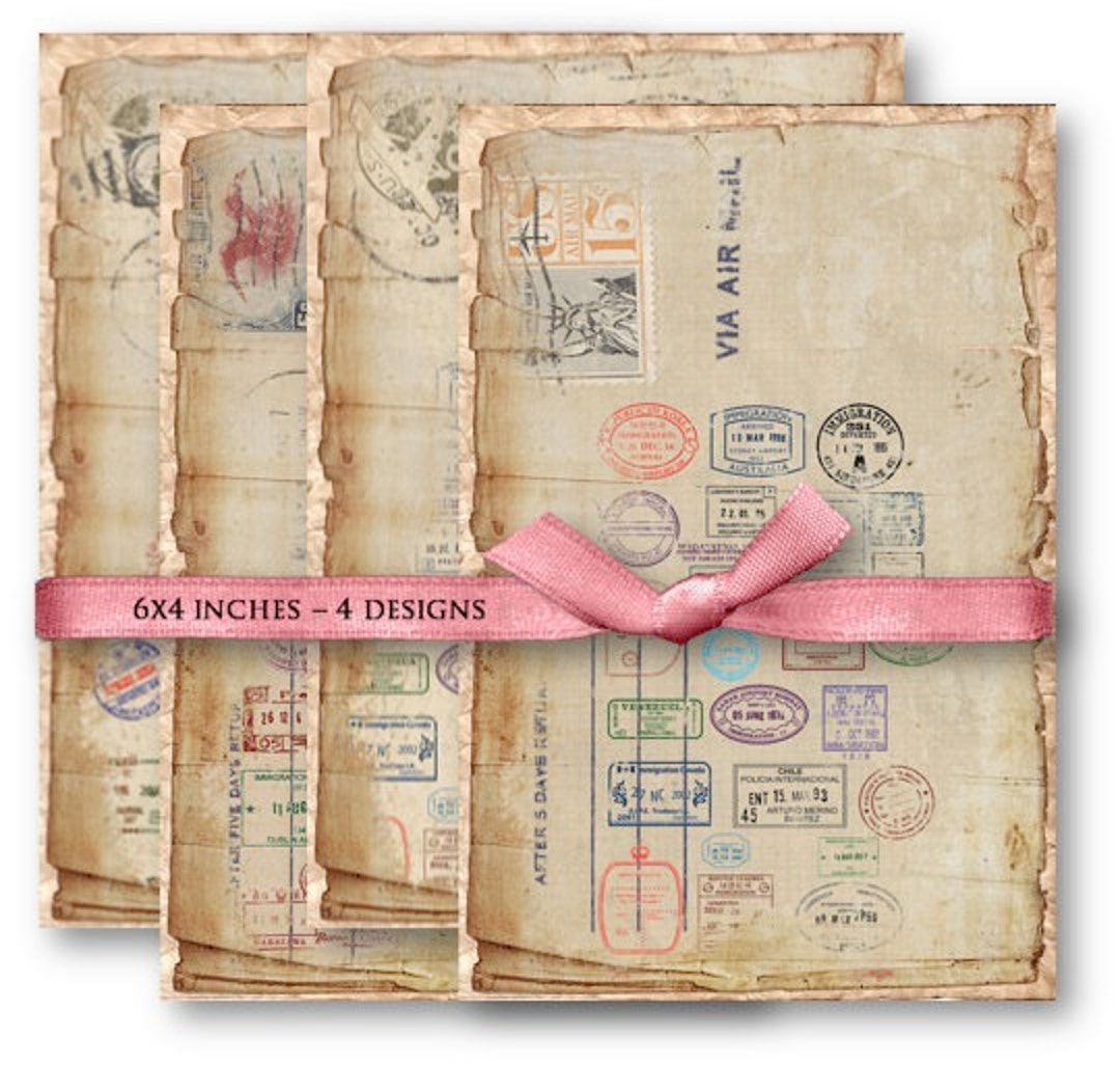 DIGITAL Postal Stamps Digital Collage Sheet Download -843- Digital ...