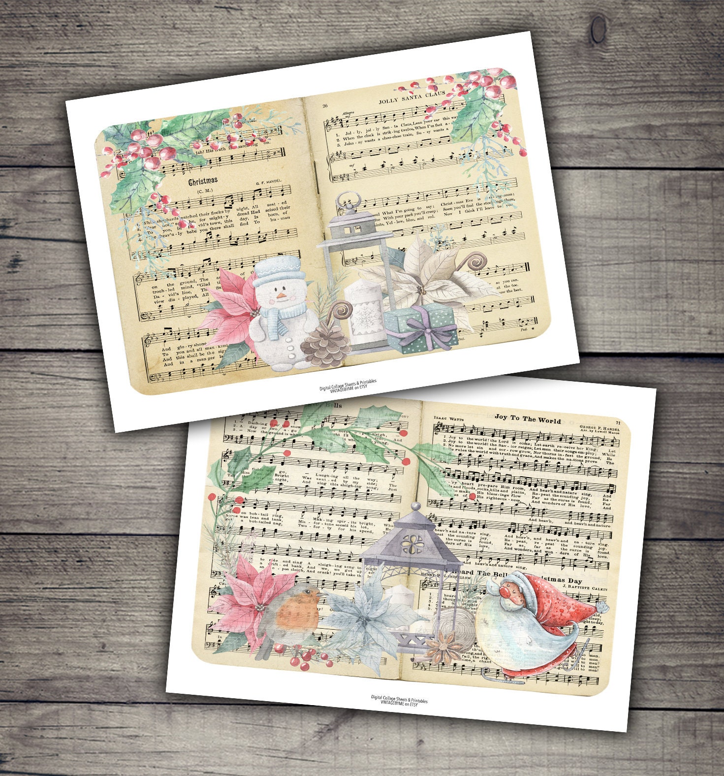 DIGITAL Digital Christmas Junk Journal Printables Digital - Etsy