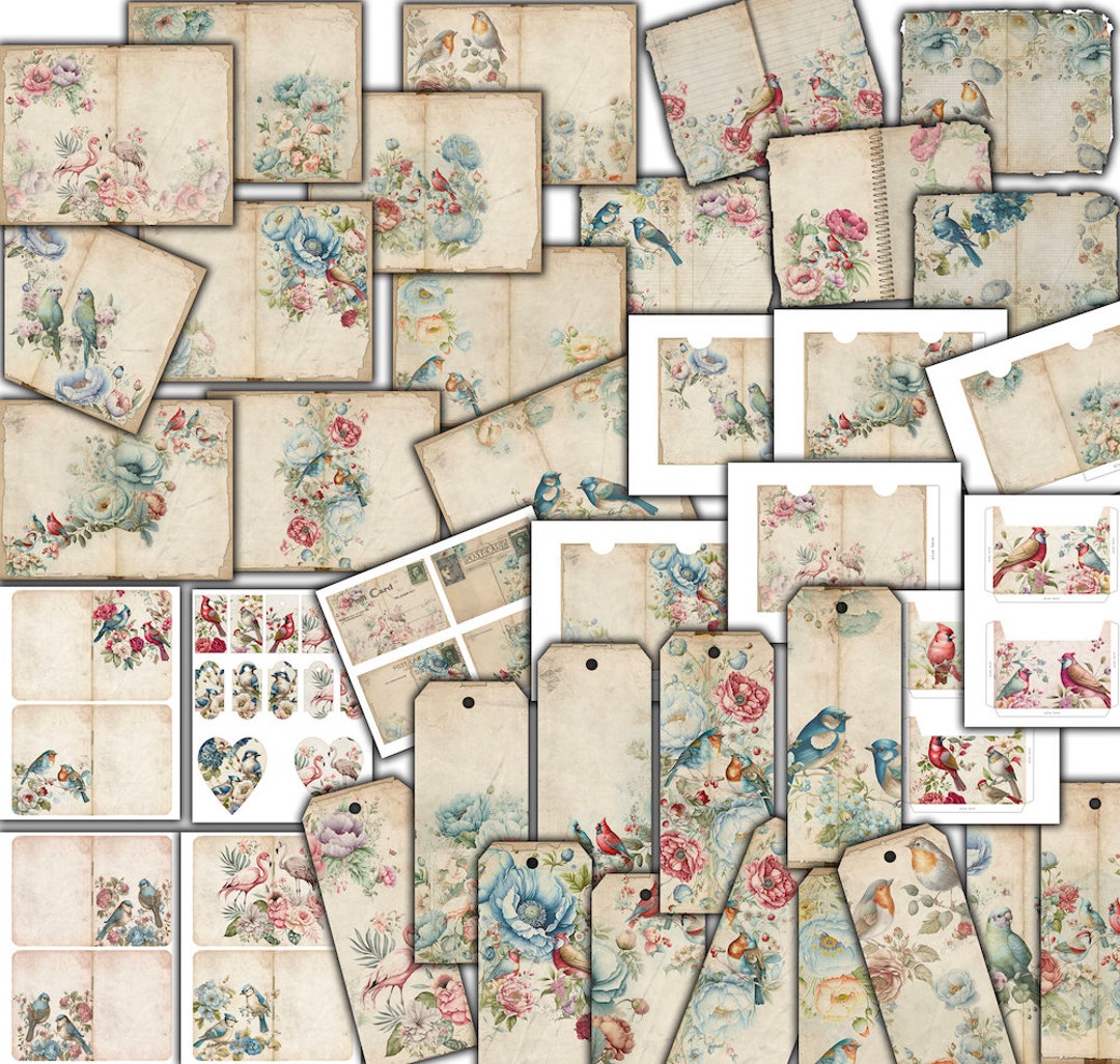 DIGITAL BIRDS Mega Bundle Junk Journal Kit Download Digital - Etsy
