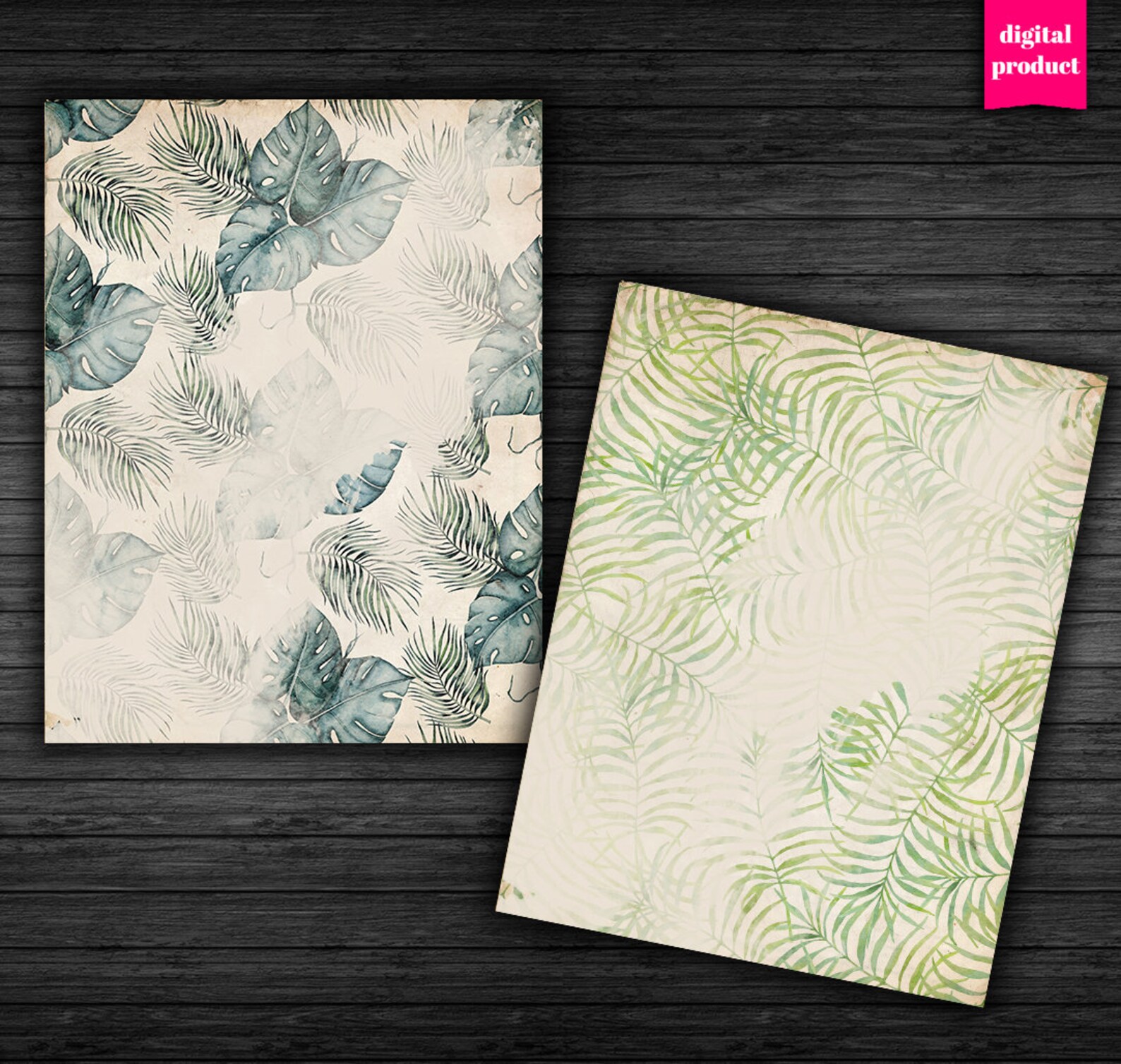 DIGITAL Vintage Botanical Paper for Junk Journals - Printable Vintage ...
