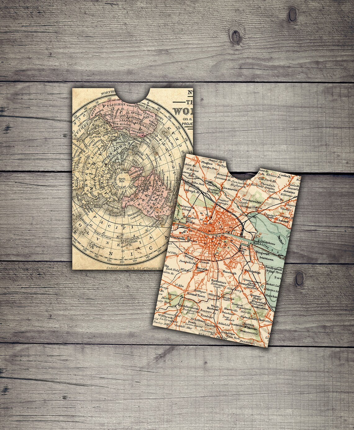 DIGITAL Vintage World Map Envelopes - Digital Collage Sheet Download - Etsy