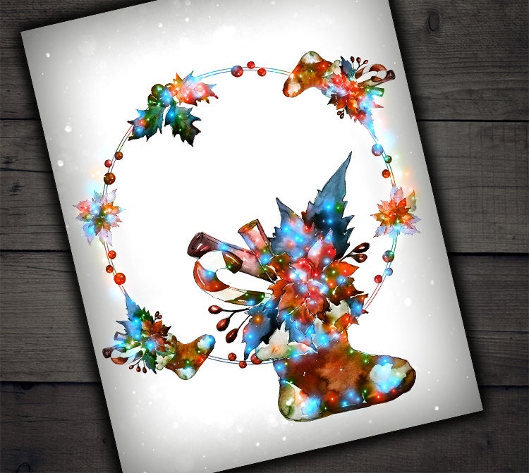 DIGITAL Christmas Lights Digital Paper Download | Etsy