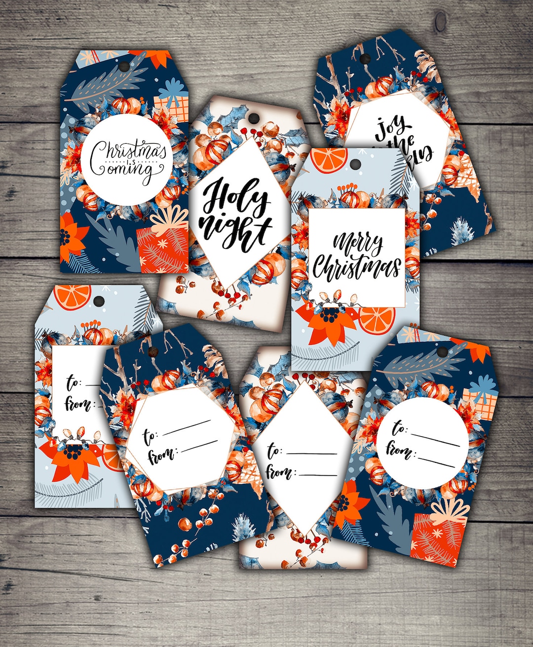 DIGITAL Christmas Gift Tags - Digital Collage Sheet Download - Etsy