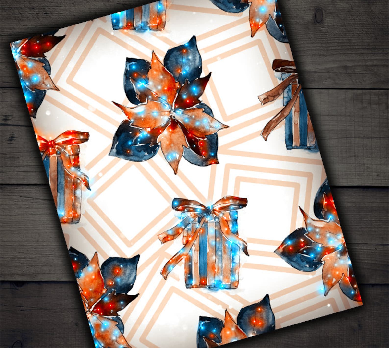 DIGITAL Christmas Lights Digital Paper Download | Etsy