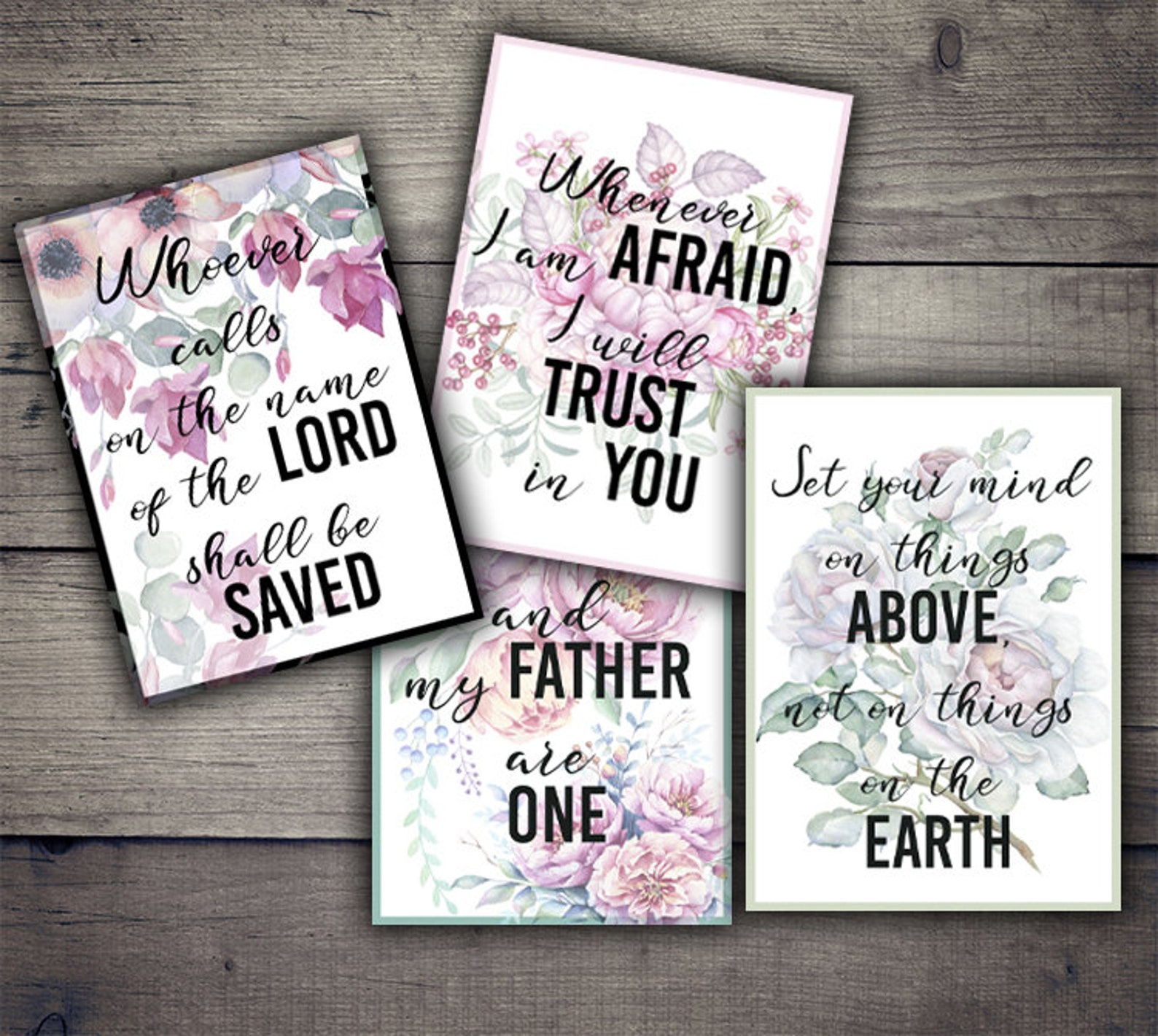 DIGITAL Bible Verses Scripture Cards Printable Digital - Etsy