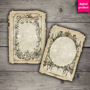 DIGITAL Grunge Antique Frames - Digital Grunge Paper Download ...