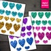 DIGITAL Valentine's Glitter Hearts Printable Valentine's Hearts Collage ...
