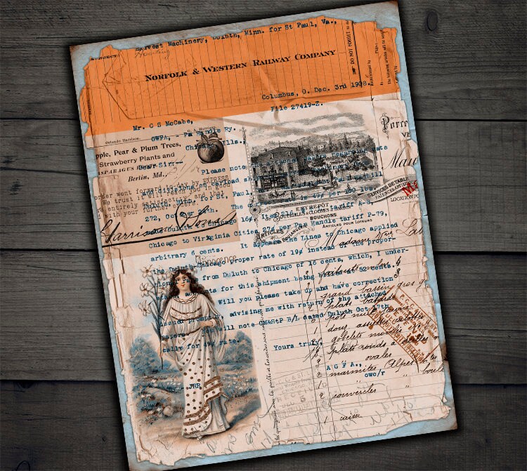 DIGITAL Vintage Grunge Christian Ephemera - Digital Collage Sheet ...