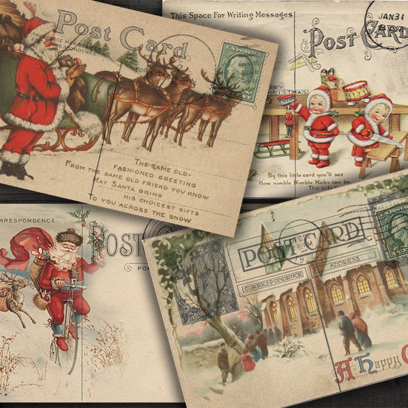 Christmas Postcards Vintage - Etsy