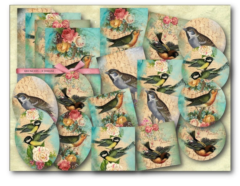 Visual Arts Digital Download Fall Birds Instant Download Printable ...