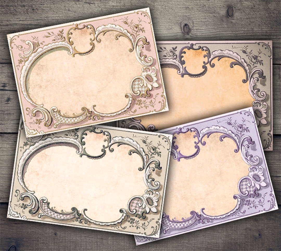 DIGITAL Antique Frame Card Printables - Digital Collage Sheet Download ...