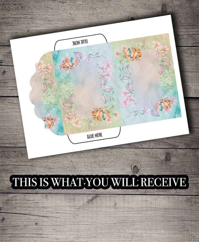 Angels and Flowers Digital Envelopes: Printable Collage Sheets (digital ...
