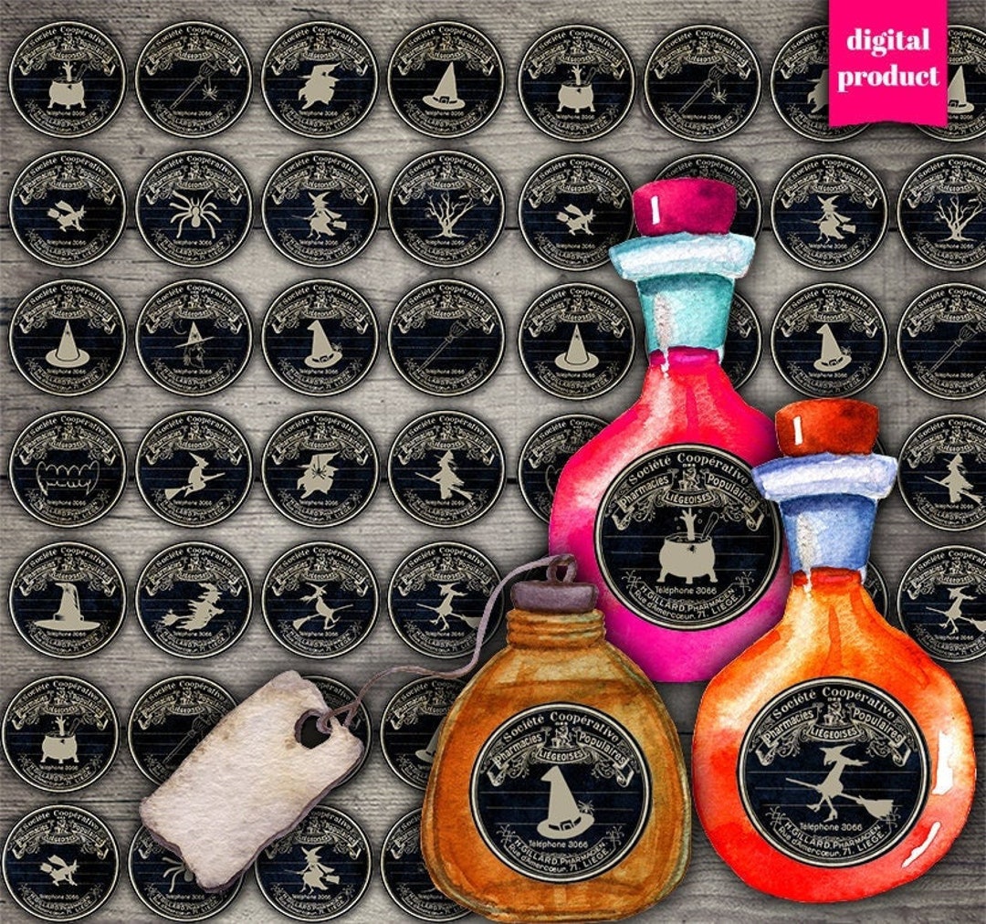 DIGITAL Halloween Apothecary Labels - Printable Spooky Halloween Labels ...