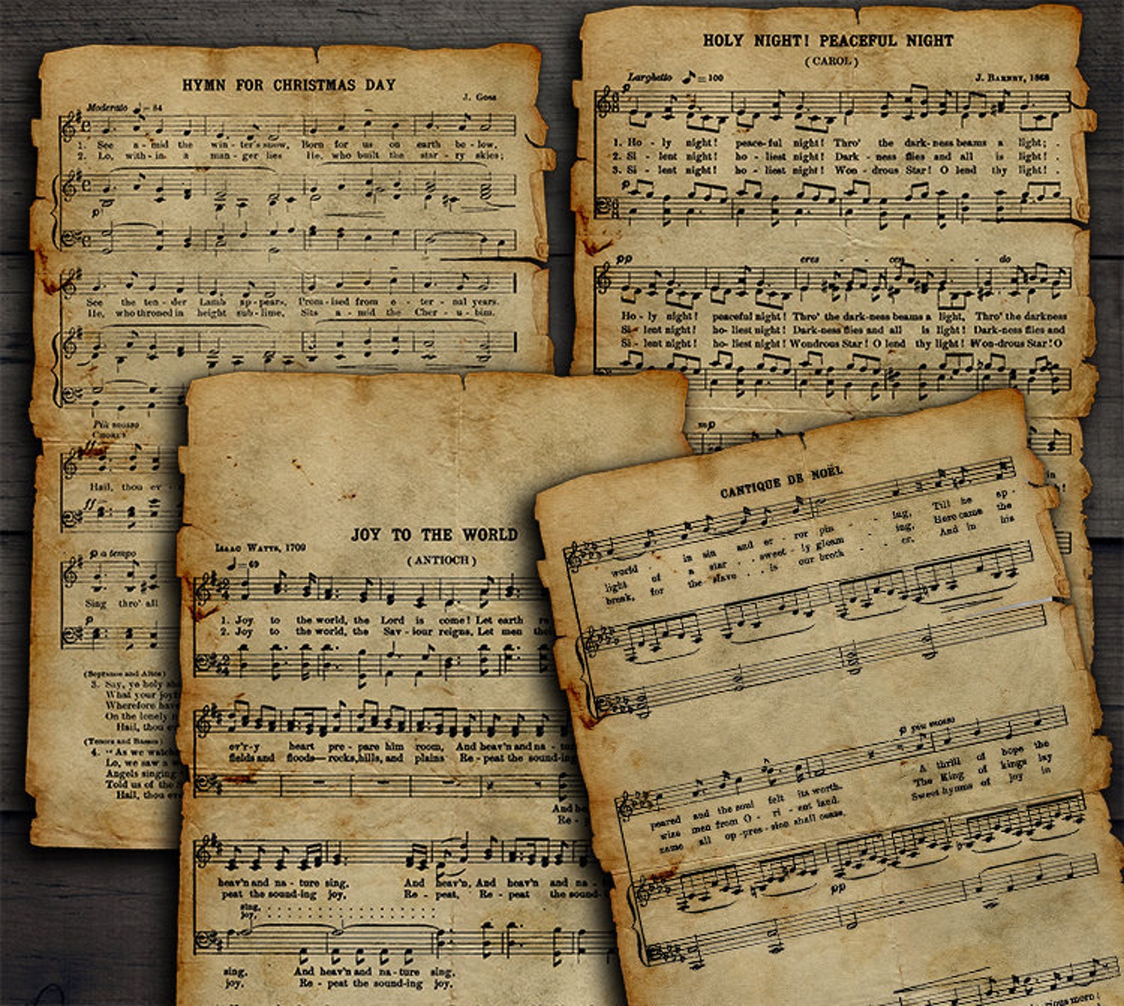 DIGITAL Vintage Christmas Music Sheets Printable Christmas - Etsy