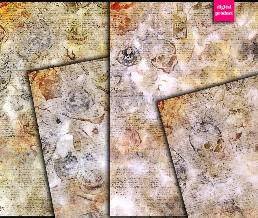 DIGITAL Grunge Halloween Papers Halloween Digital Collage - Etsy