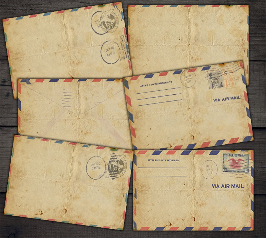 Vintage Airmail Cards: Printable Ephemera (digital Download) - Etsy