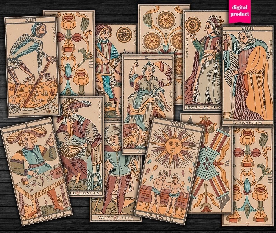 DIGITAL 16th Century French Tarot Card Deck Printable - Etsy