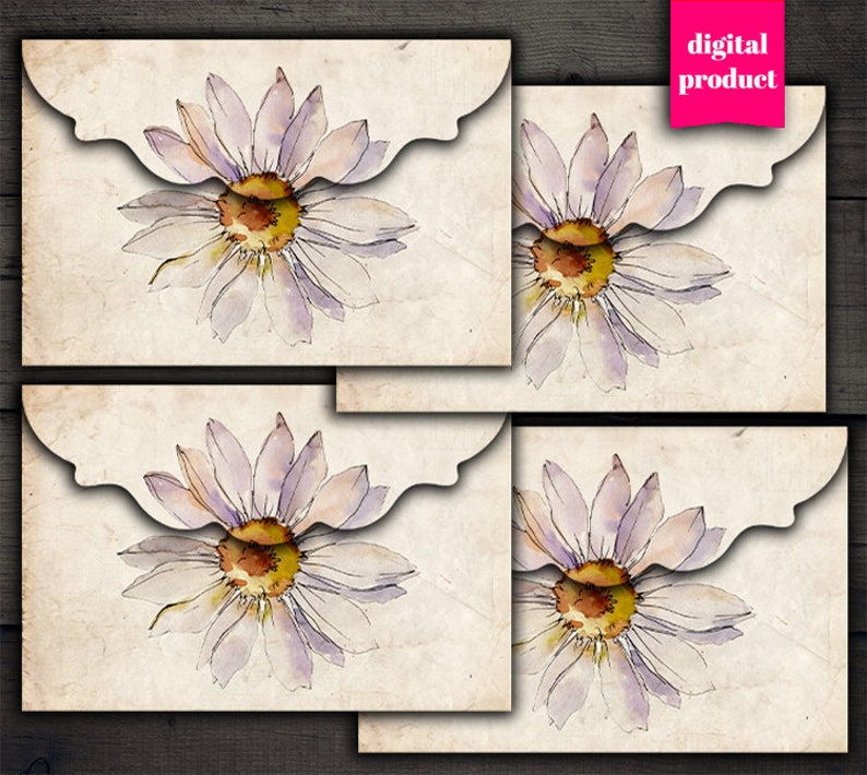 DIGITAL Floral Envelopes Printable Vintage Floral Envelopes - Etsy