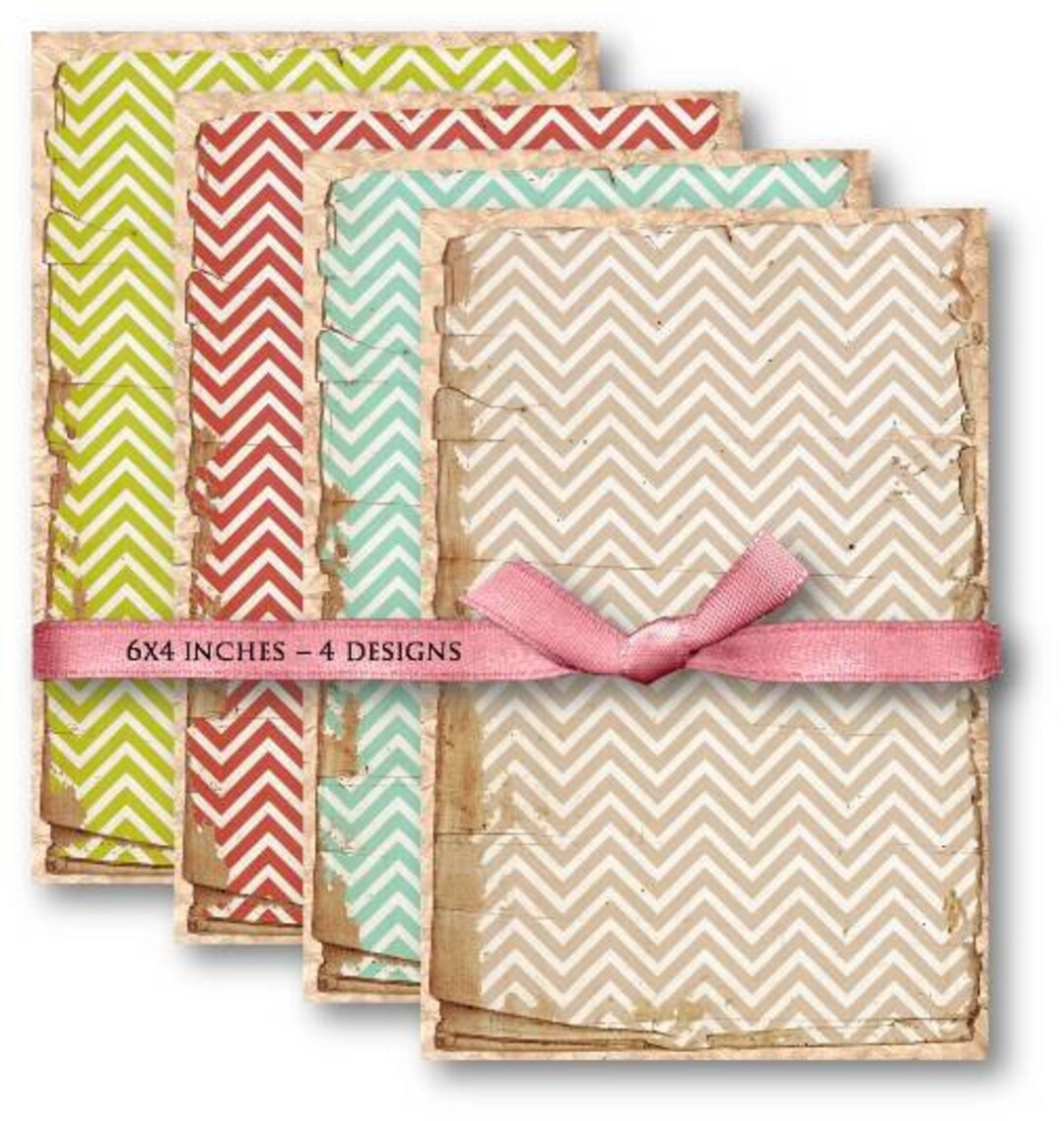 DIGITAL Shabby Chevron Backgrounds - Digital Collage Sheet Download ...