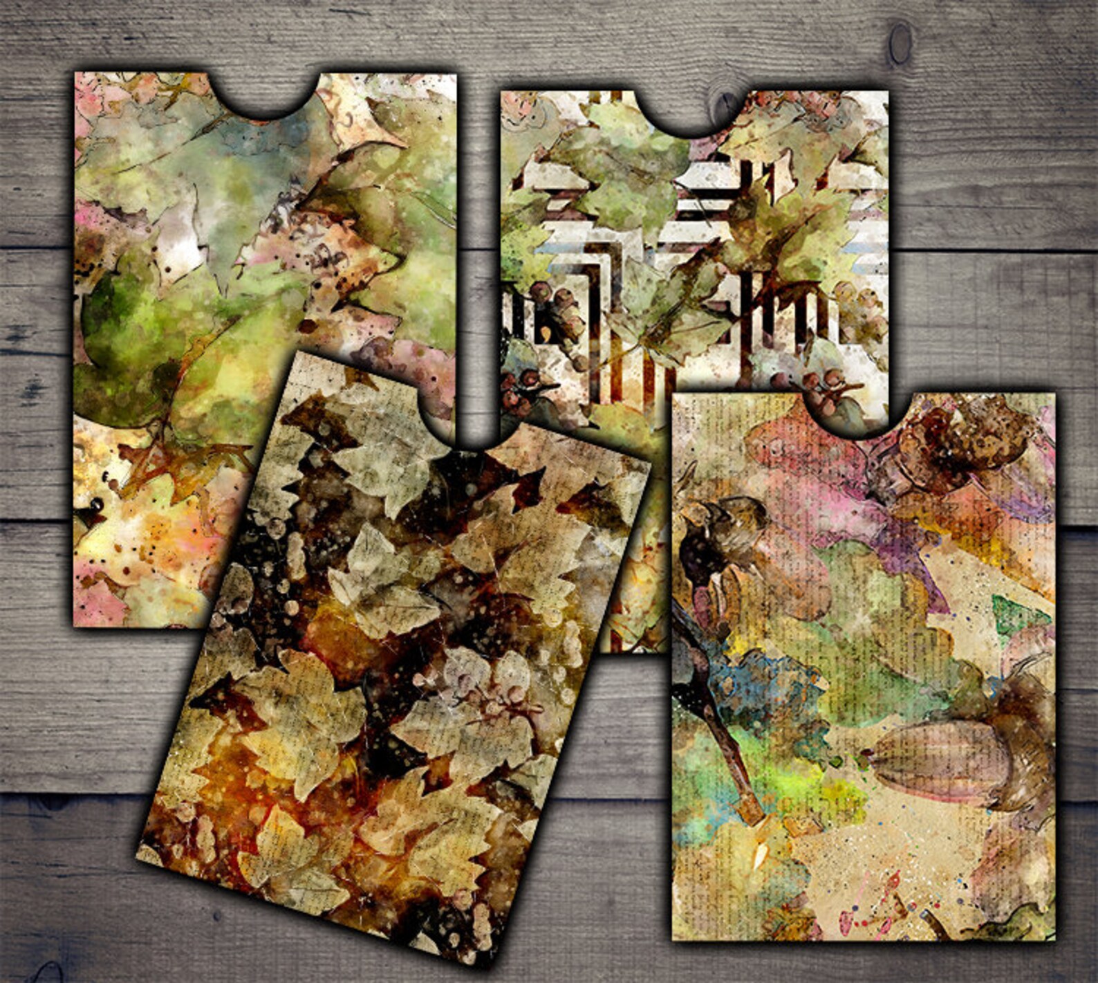 DIGITAL Printable Vintage Fall Envelopes Digital Collage - Etsy