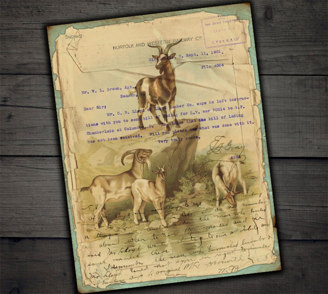 DIGITAL Vintage Grunge Farm Ephemera Digital Collage Sheet - Etsy