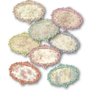 DIGITAL Shabby Chic Rose Labels Digital Collage Sheet Download -344 ...