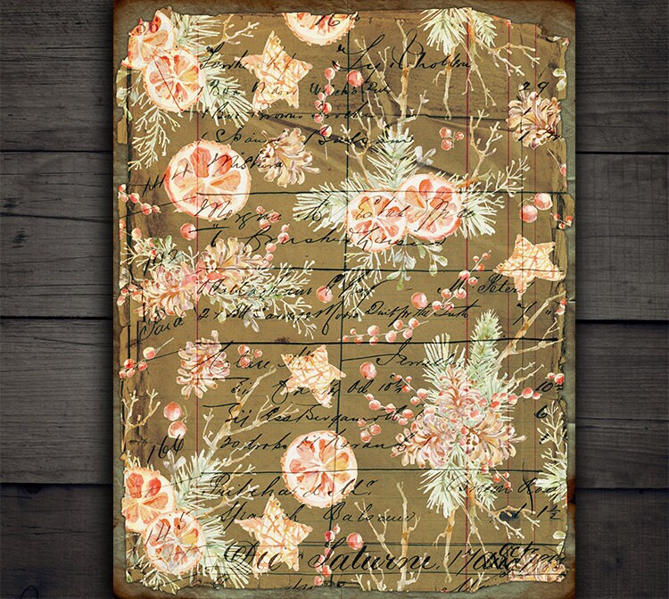 DIGITAL Vintage Christmas Digital Papers Printable Junk - Etsy