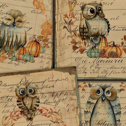 DIGITAL Vintage Fall Digital Paper Download - Etsy