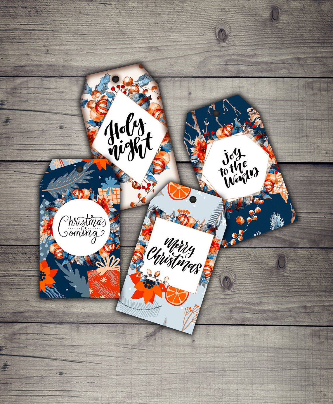 DIGITAL Christmas Gift Tags Digital Collage Sheet Download | Etsy