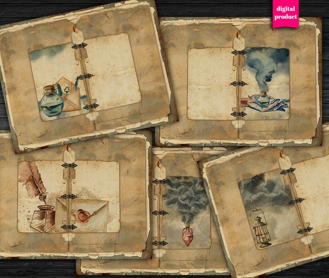 DIGITAL Wizard Junk Journal, School of Wizards, Dark Academia, Magic ...